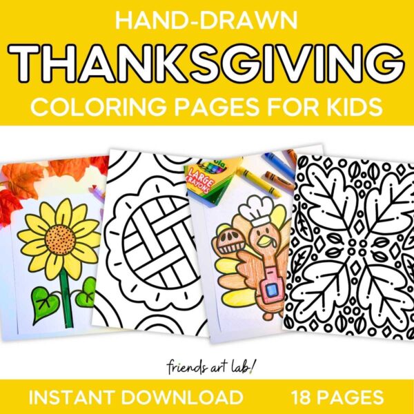 Hand-Drawn School Coloring Pages for Kids - Friends Art Lab
