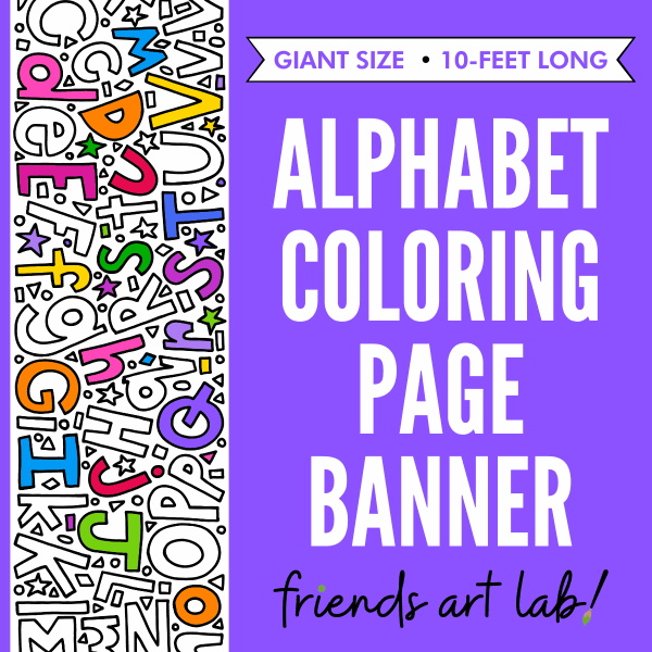 Giant Alphabet Coloring Page Banner