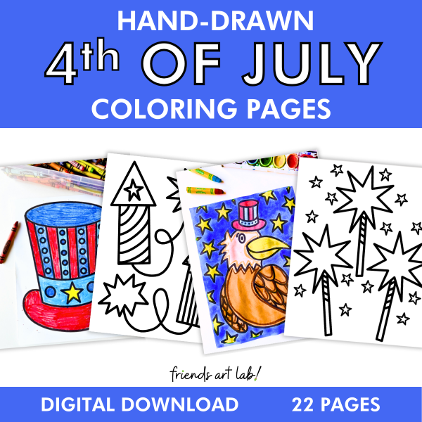Hand-Drawn 4th of July Coloring Pages for Kids
