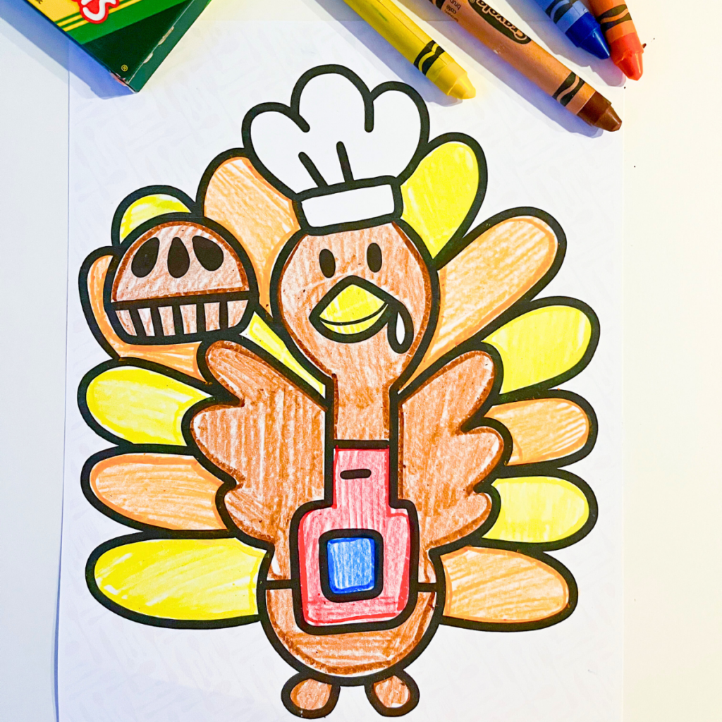Hand-Drawn Thanksgiving Coloring Pages for Kids - Friends Art Lab