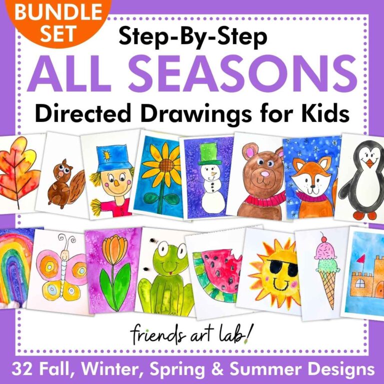 Ocean Animals Directed Drawings for Kids - Friends Art Lab