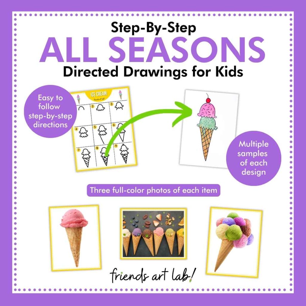All Seasons Directed Drawings for Kids Bundle - Friends Art Lab