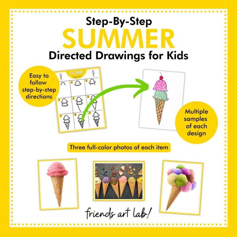 Summer Directed Drawings for Kids - Friends Art Lab