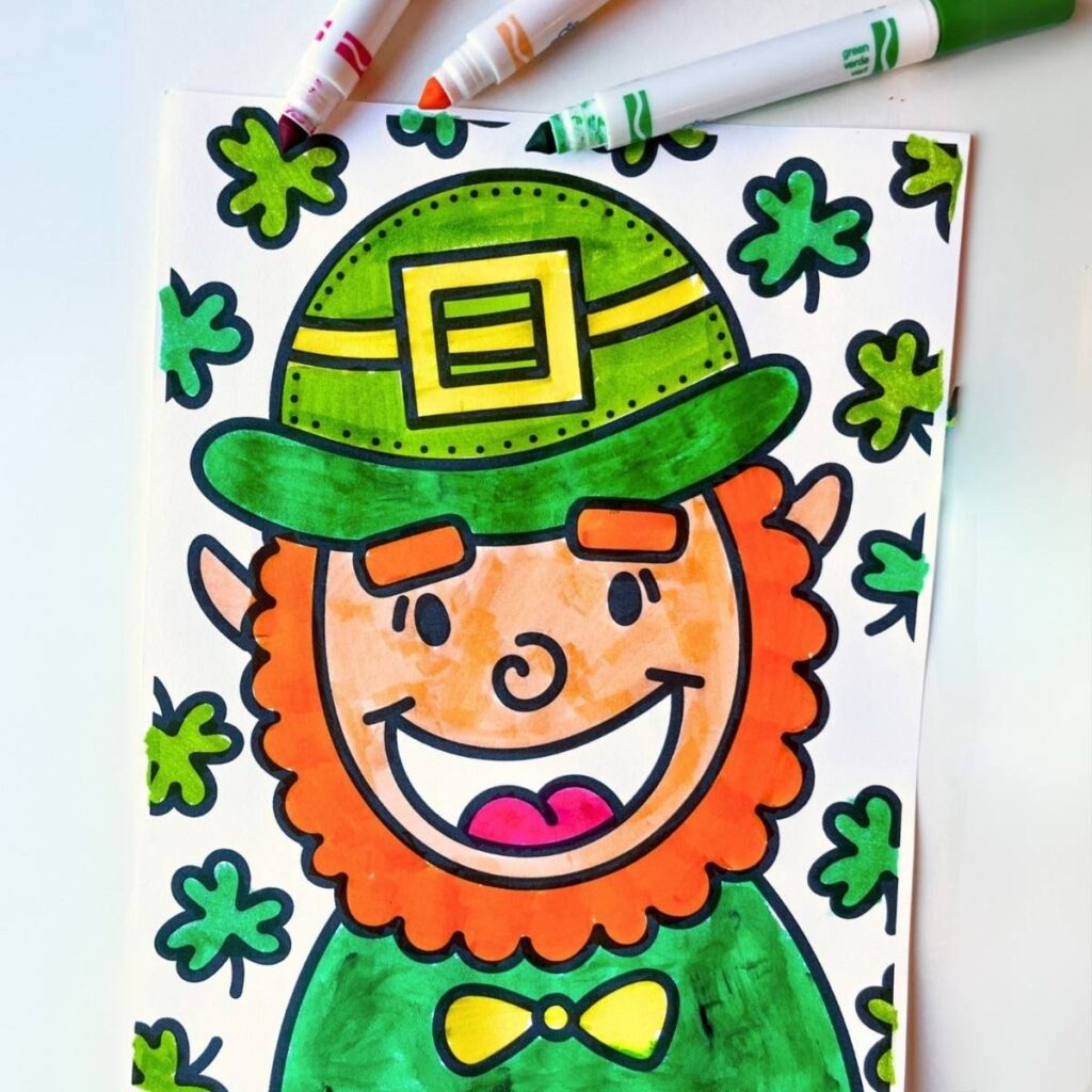 Hand-Drawn St. Patrick’s Day Coloring Pages for Kids - Friends Art Lab