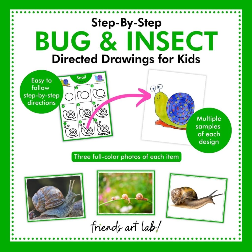 Bug & Insect Directed Drawings for Kids - Friends Art Lab