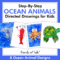 Ocean Animals Directed Drawings for Kids - Friends Art Lab
