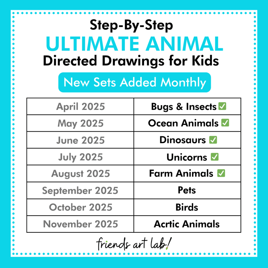Ultimate Animal Collection of Directed Drawings for Kids - Friends Art Lab